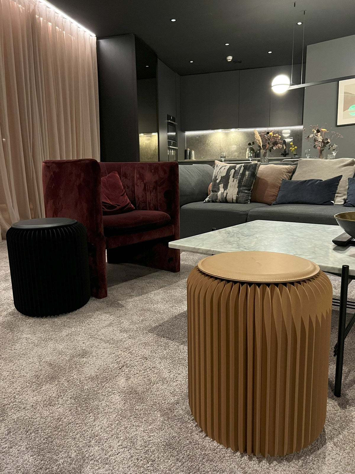 Premium Eco-friendly Folding Stool - Origami Lounge - Brown